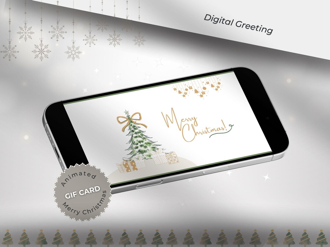 Animated Christmas Tree Card With Presents • Digital Xmas Greeting for ...