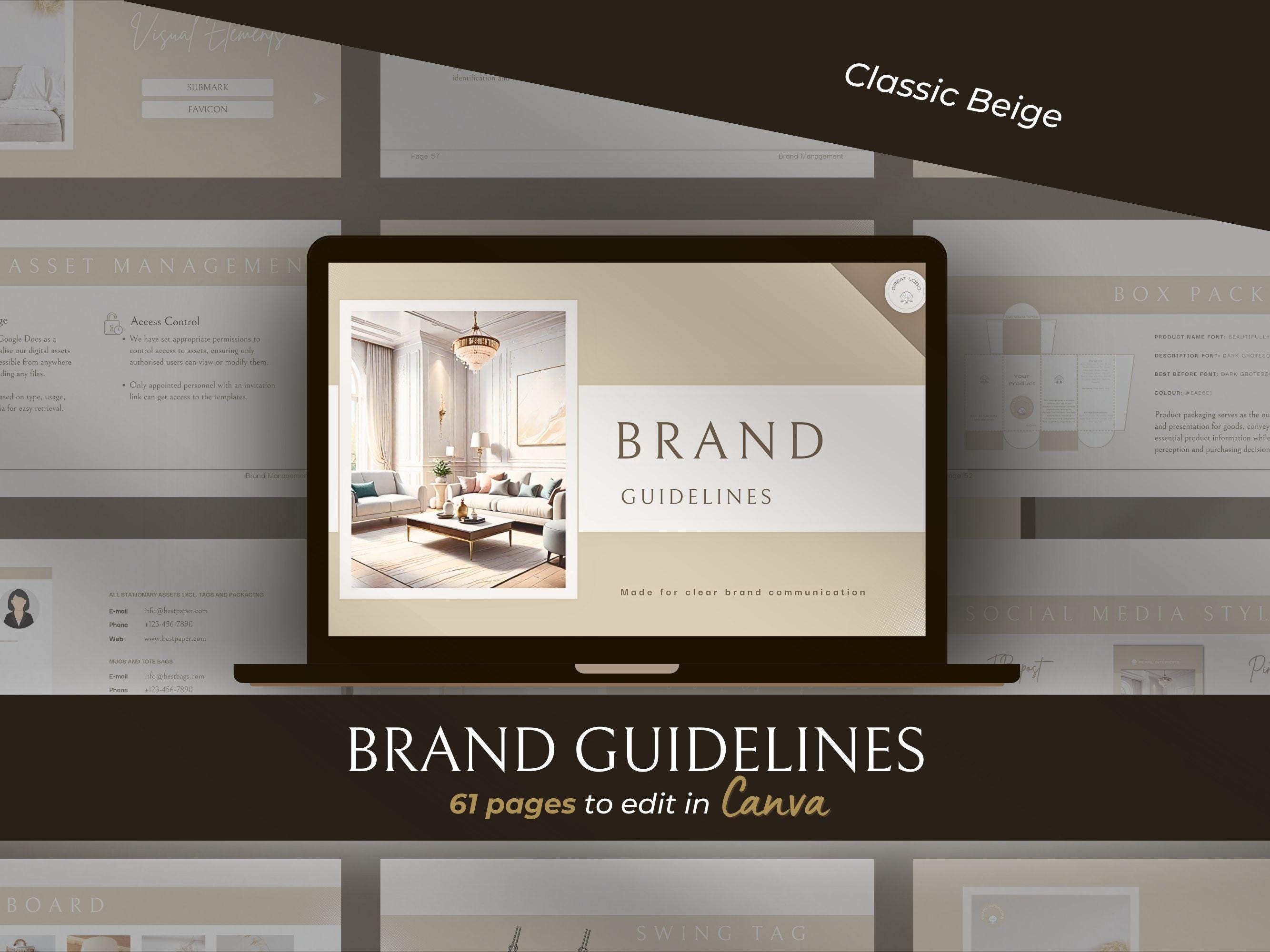 Editable Branding Guidelines Visual Identity Template Customisable ...