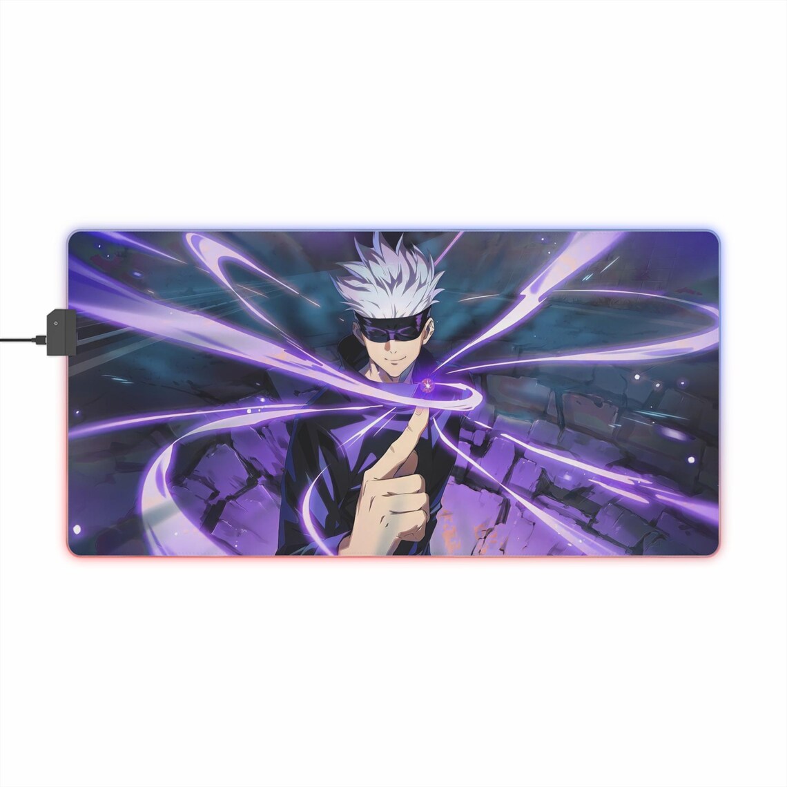 Aesthetic Jujutsu Kaisen Gojo Satoru Anime Desk Mat, Gaming Mouse Pad ...