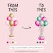 Pink Balloon Menu,balloon Price Menu, Balloon Menu Mockup, Canva ...