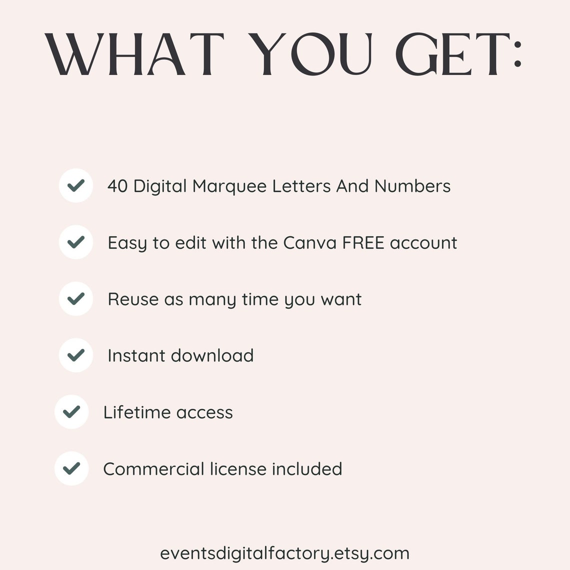 Digital Marquee Letters & Numbers Canva Elements, Digital Marquee ...