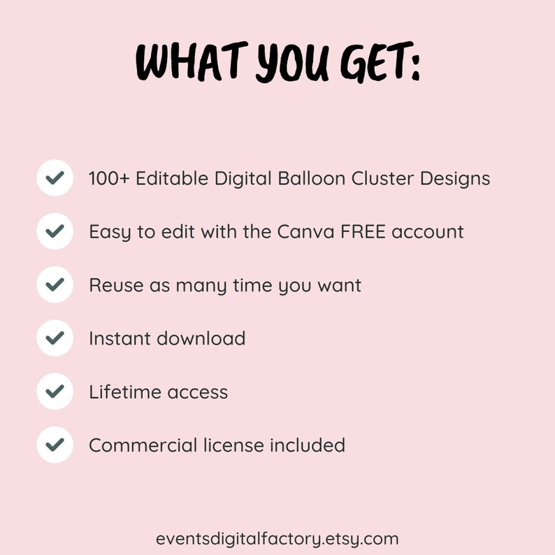Balloon Canva Template, Digital Balloon Clusters, Party Event Stylist ...