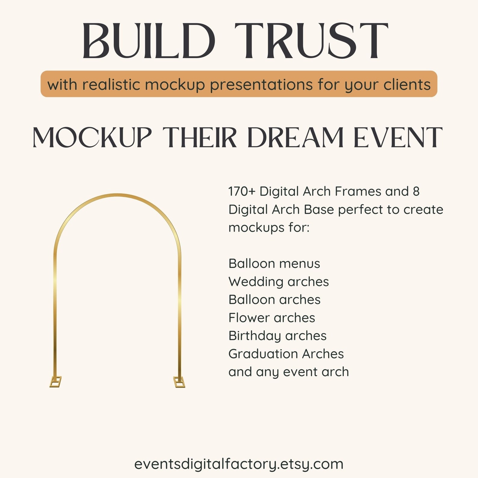 Digital Arch Frames for Canva, Digital Arch Mockups, Arch Backdrop ...