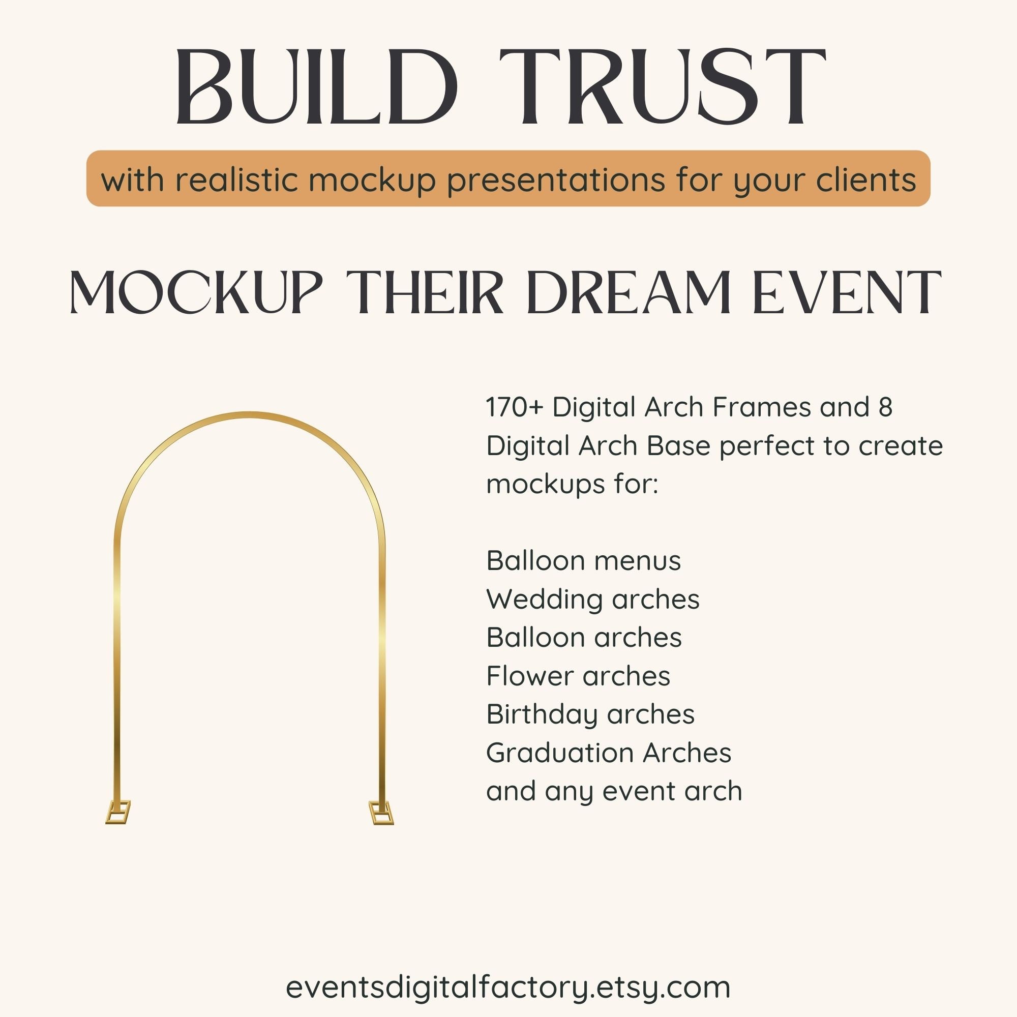 Digital Arch Frames for Canva, Digital Arch Mockups, Arch Backdrop ...