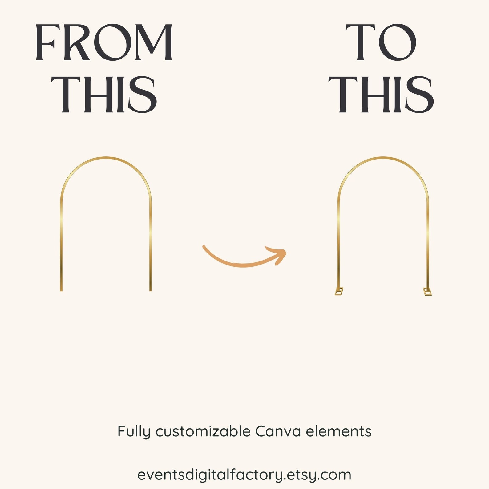 Digital Arch Frames for Canva, Digital Arch Mockups, Arch Backdrop ...