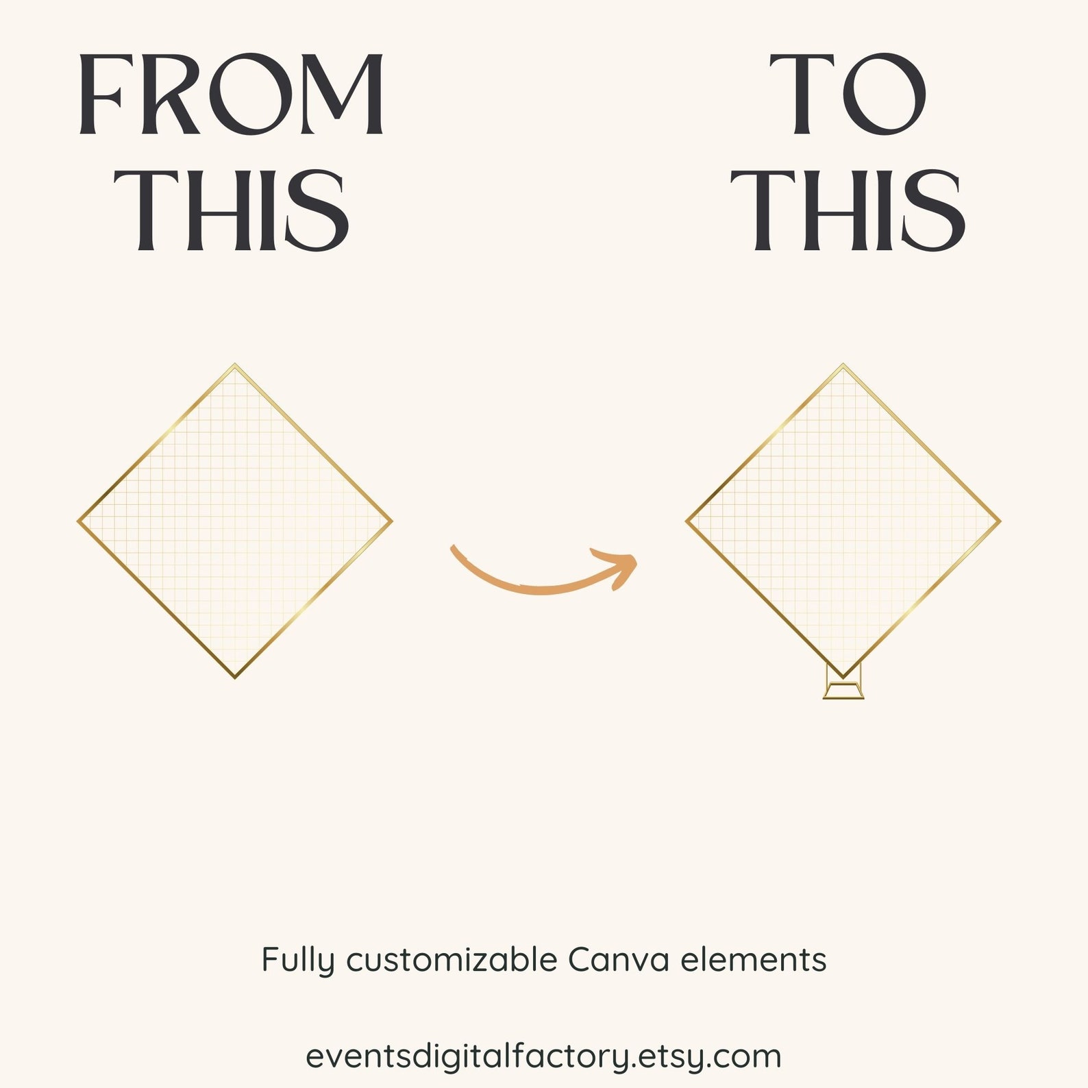 Digital Diamond Arch Frames for Canva, Diamond Arch Mockups, Arch ...