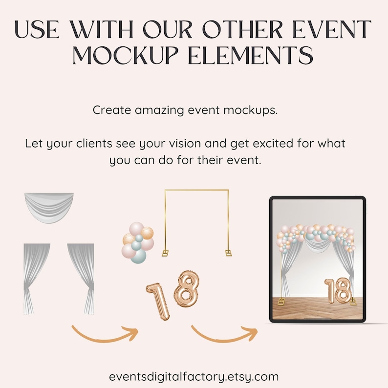 Digital Curtain Backdrop, Event Backdrop Canva Template, Curtain ...