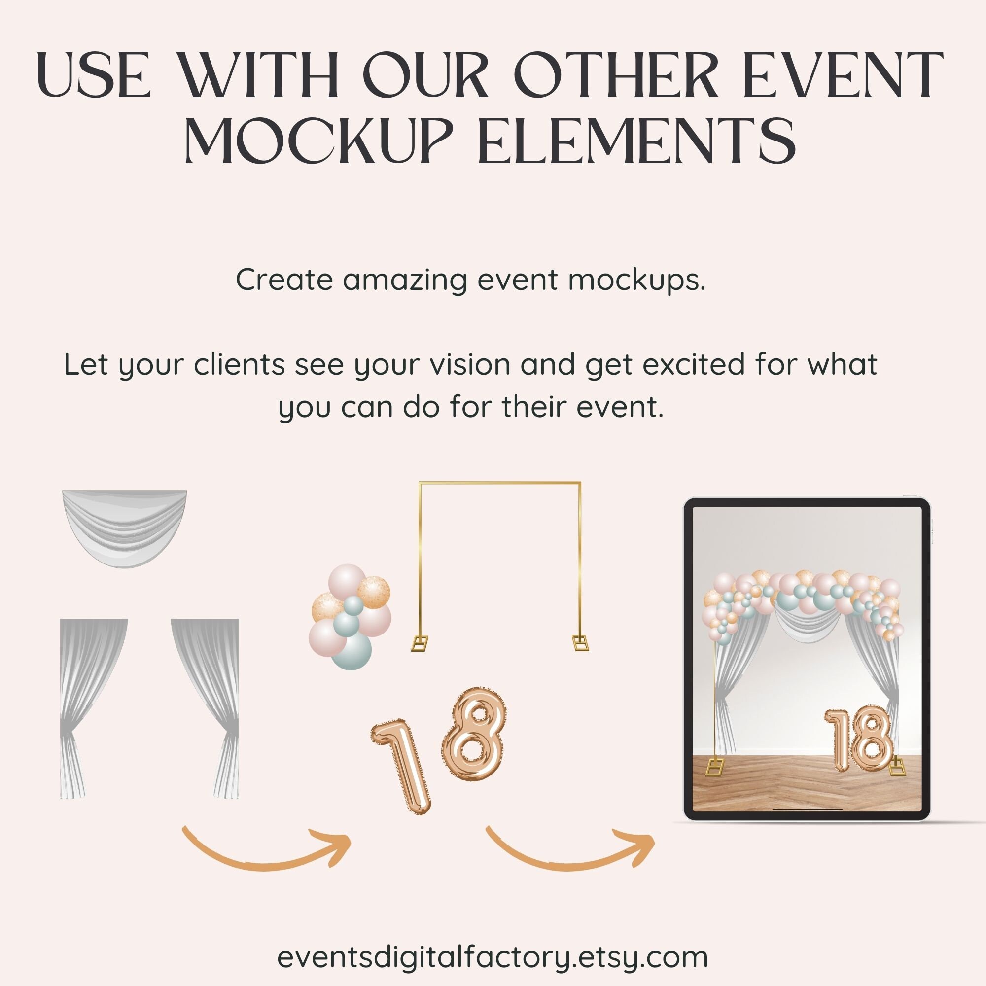 Digital Curtain Backdrop, Event Backdrop Canva Template, Curtain ...