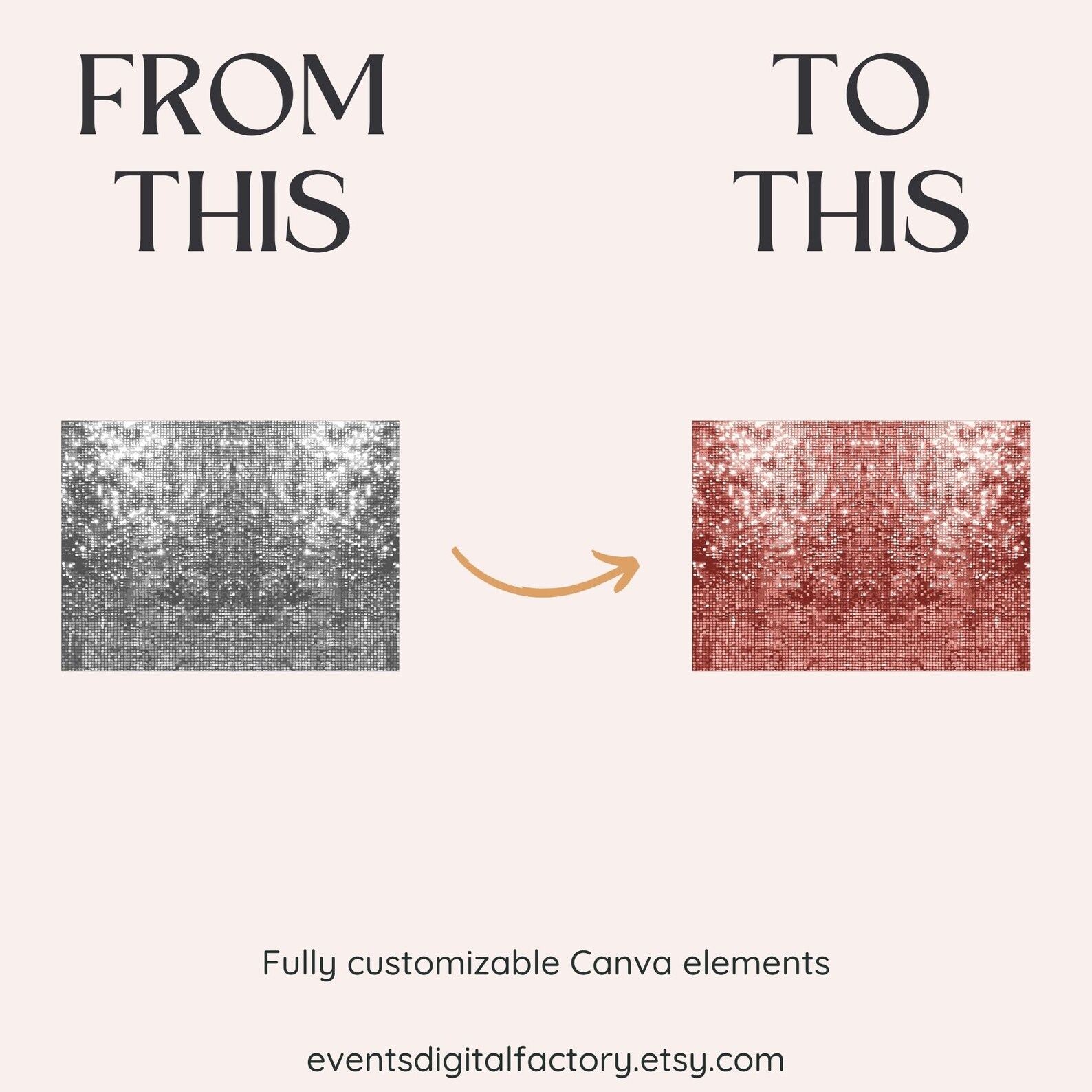 Digital Sequin Backdrop, Event Backdrop Canva Template, Sequin Curtain ...