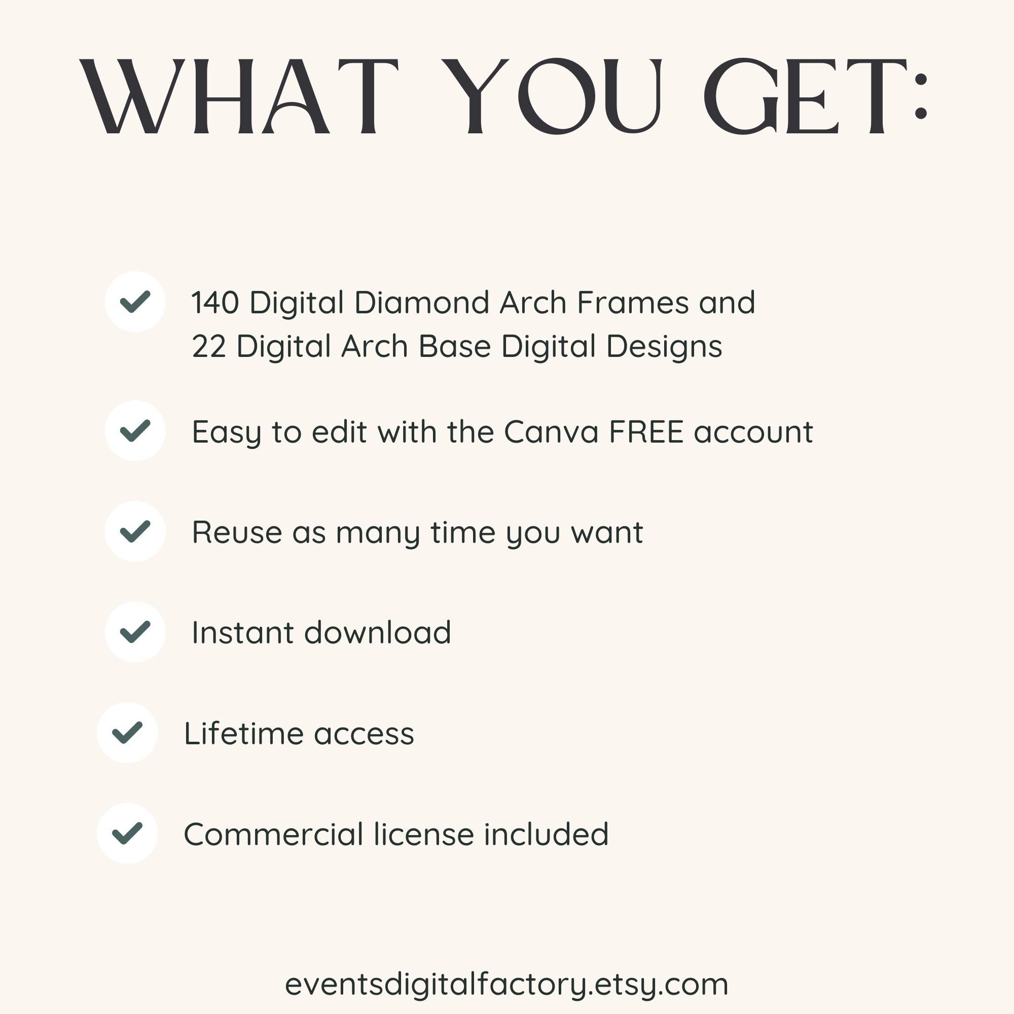 Digital Diamond Arch Frames for Canva, Diamond Arch Mockups, Arch ...