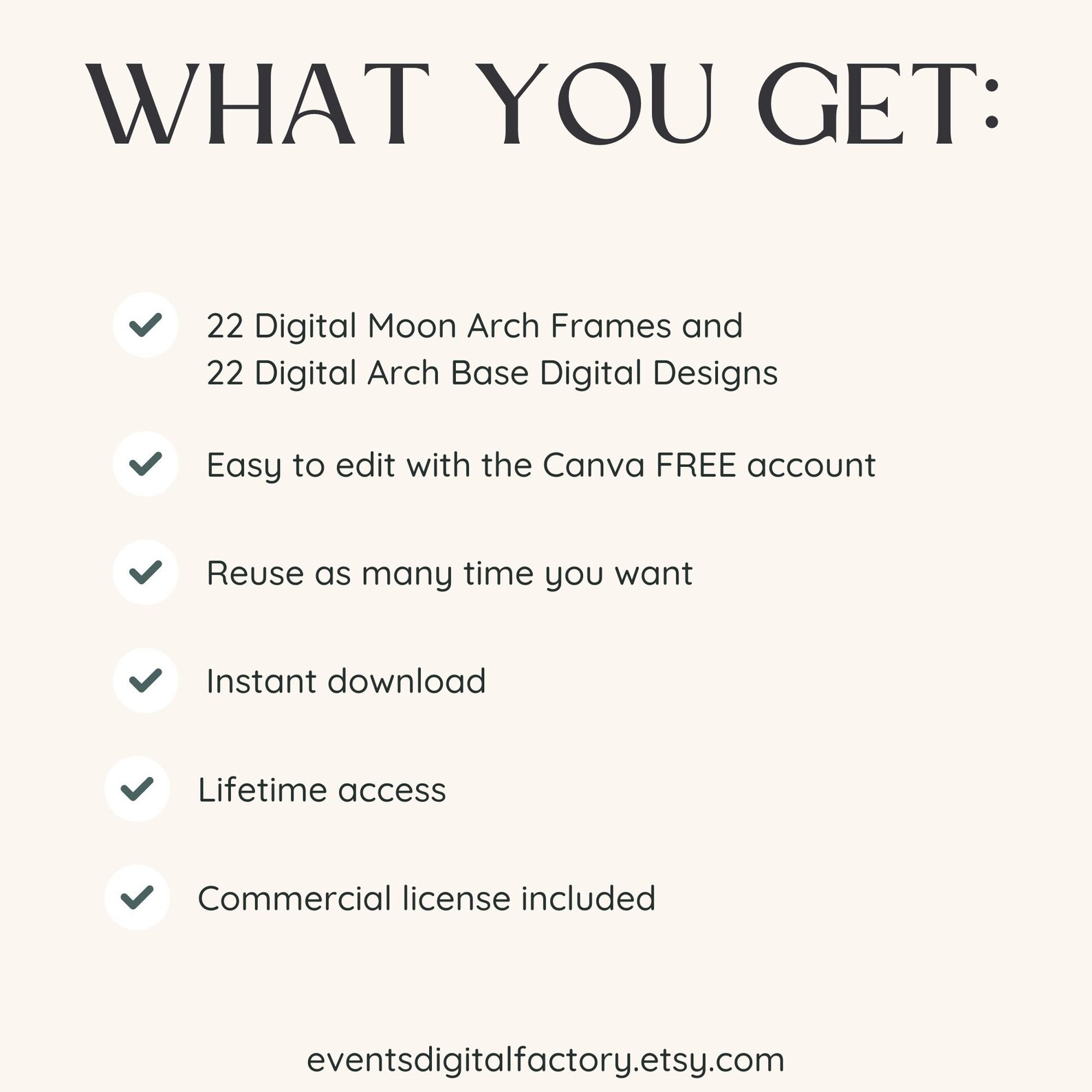 Digital Moon Arch Frames for Canva, Moon Event Mockups, Digital Moon ...