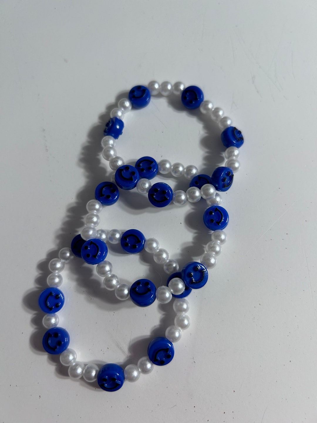 ONE PIECE Dark Blue Smiley Handmade Bracelet - Etsy