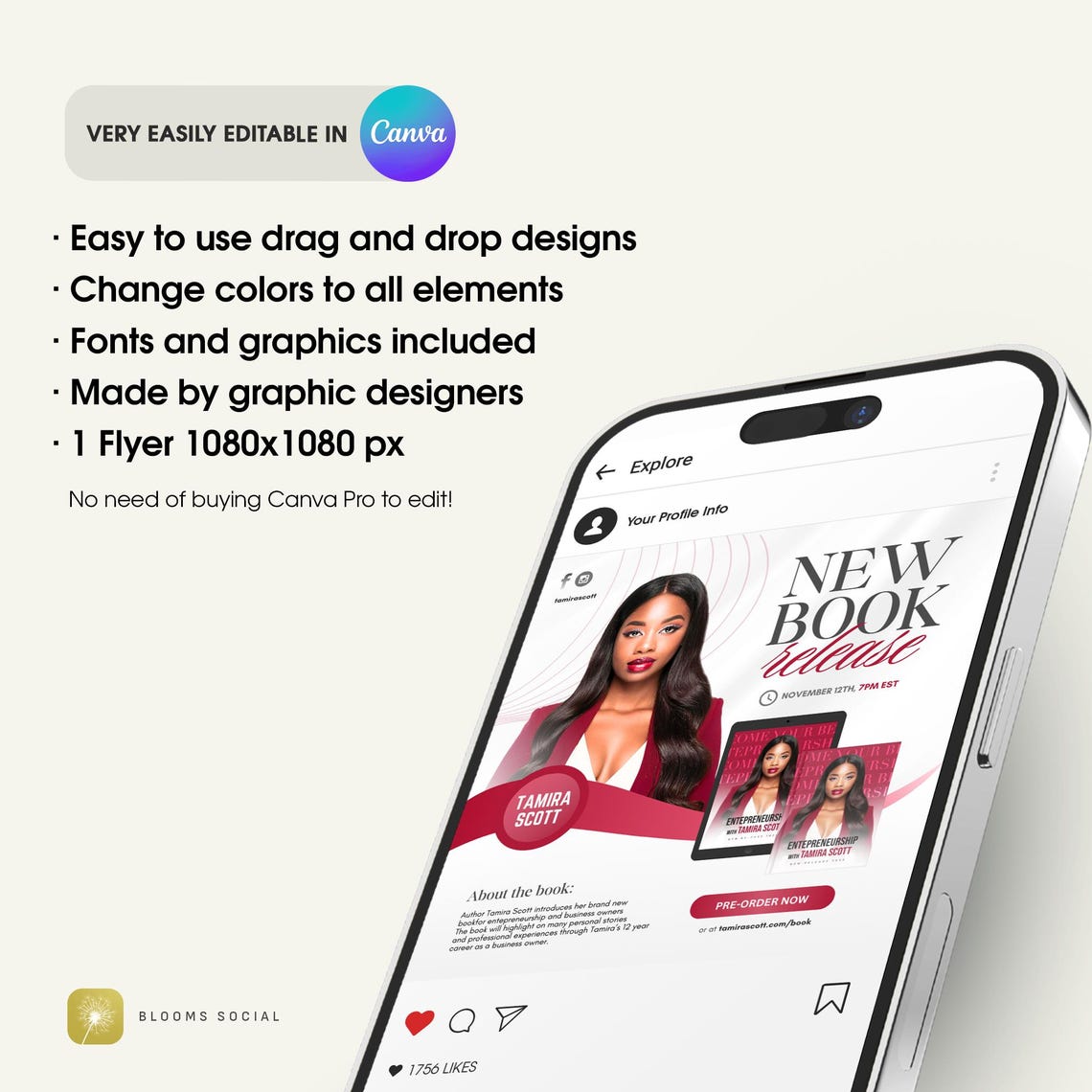 Book Flyer Book Launch Canva Template Book Release Promotion Flyer ...