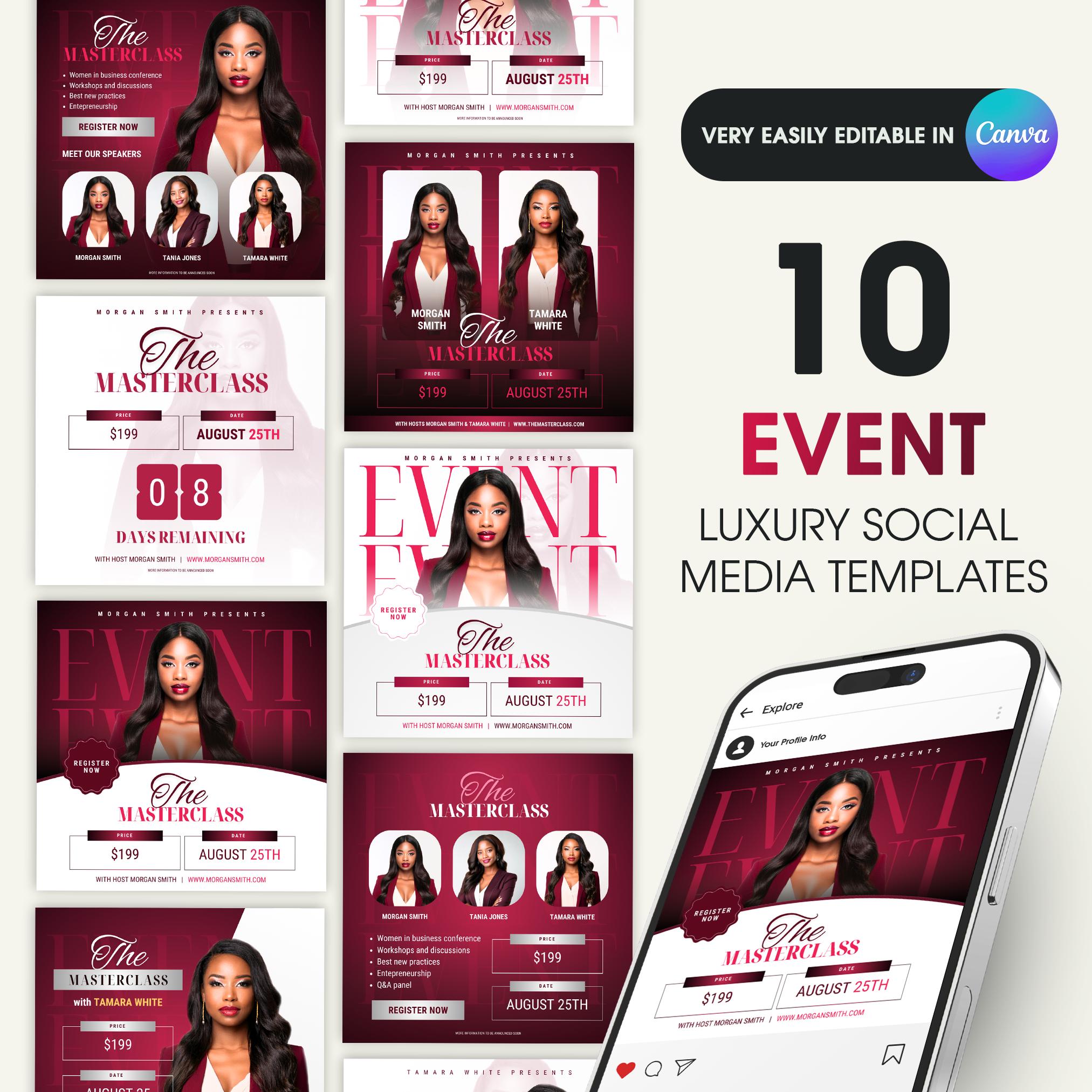 Webinar Templates Canva Event Flyer DIY Seminar Template Coaching Canva ...