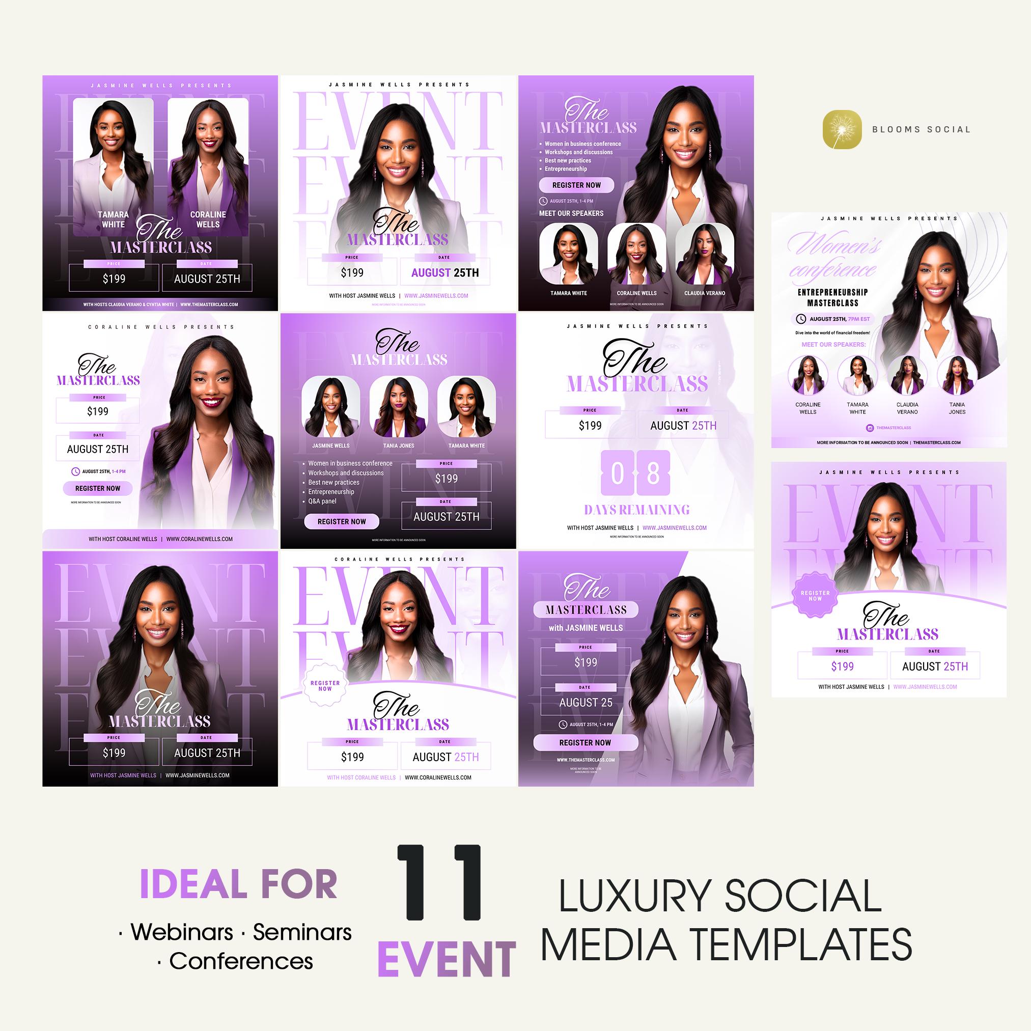 Webinar Templates Canva Event Template Diy Seminar Template Coaching