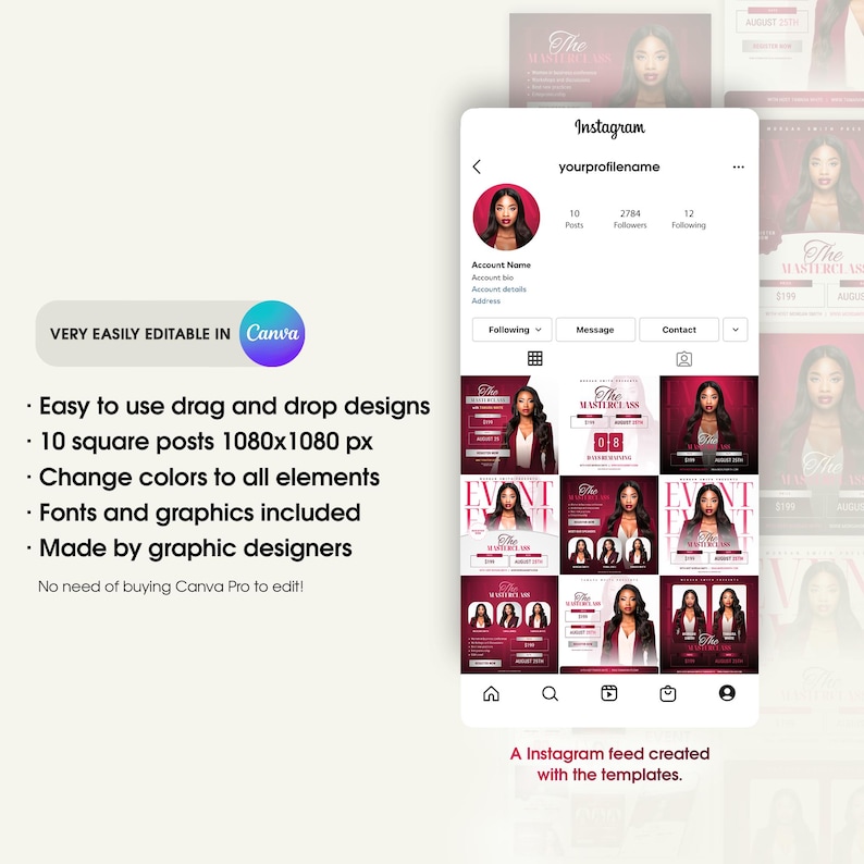 Webinar Templates Canva Event Flyer DIY Seminar Template Coaching Canva ...