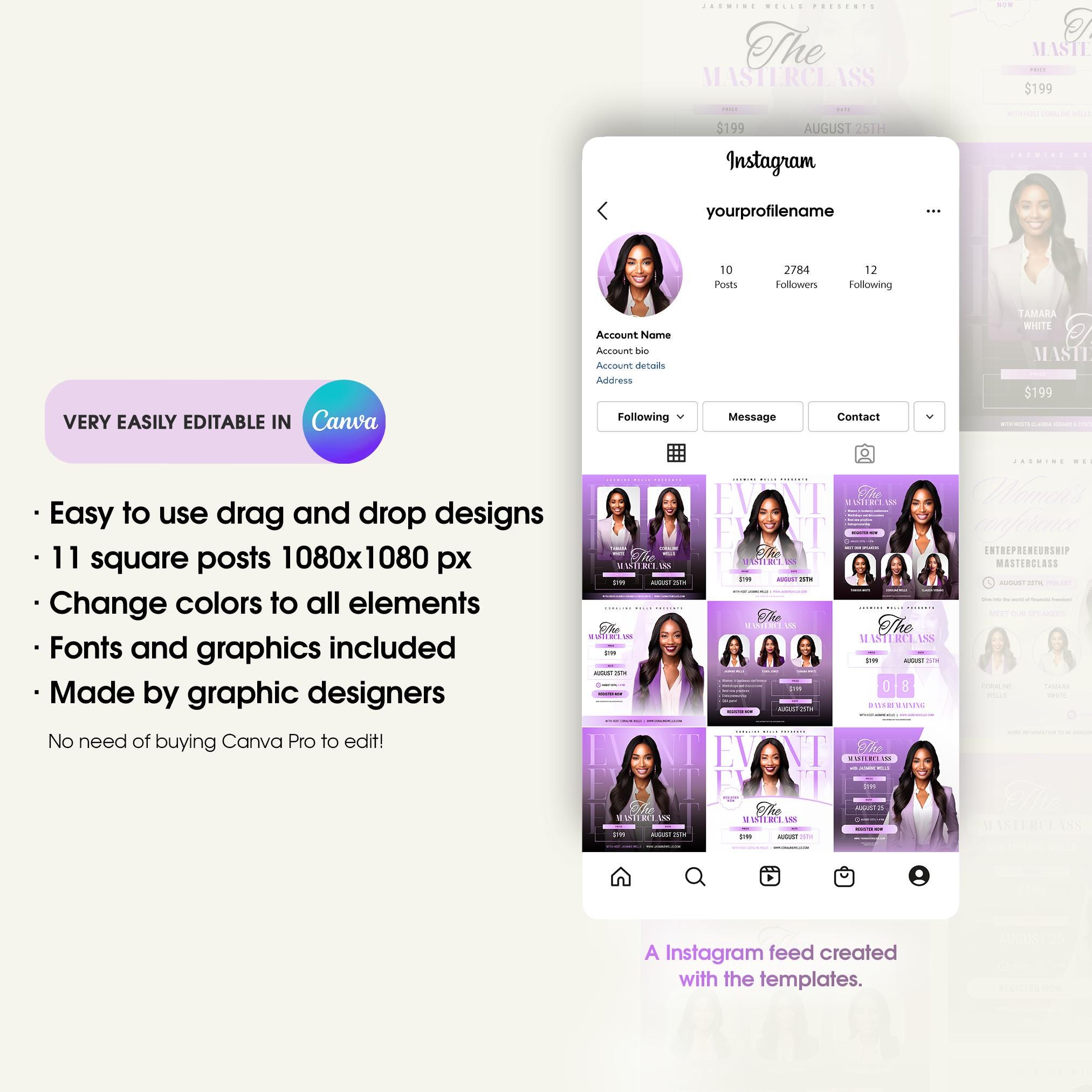 Webinar Templates Canva Event Template Diy Seminar Template Coaching