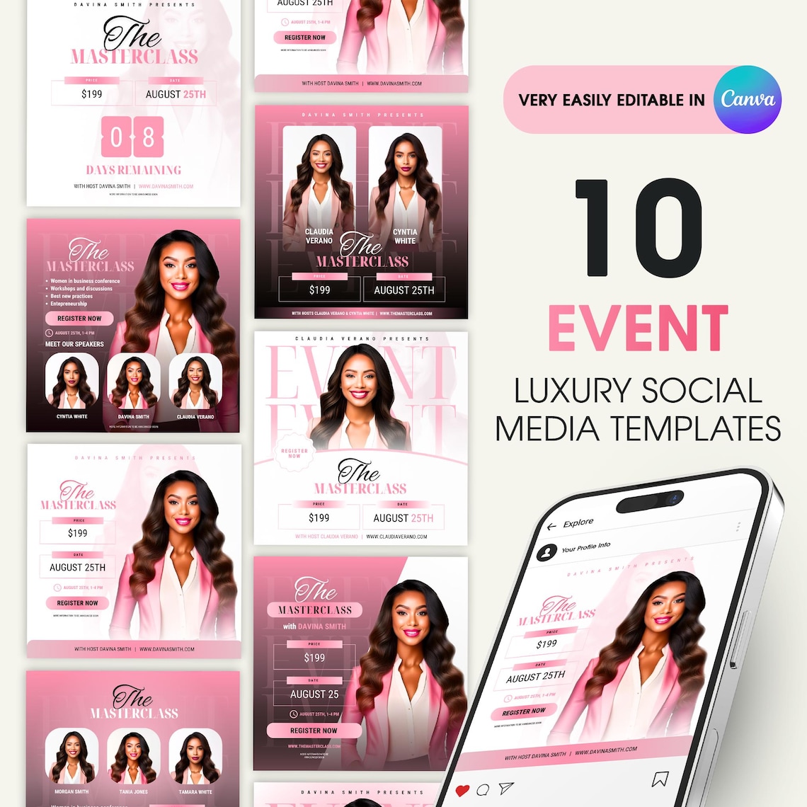 Webinar Templates Canva Event Flyer DIY Seminar Template Coaching Canva ...