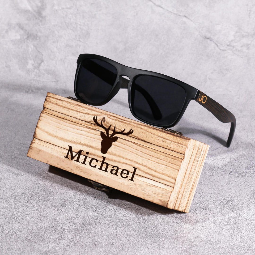 Personalized Engraved Wooden Sunglasses With Box | Custom Groomsmen ...