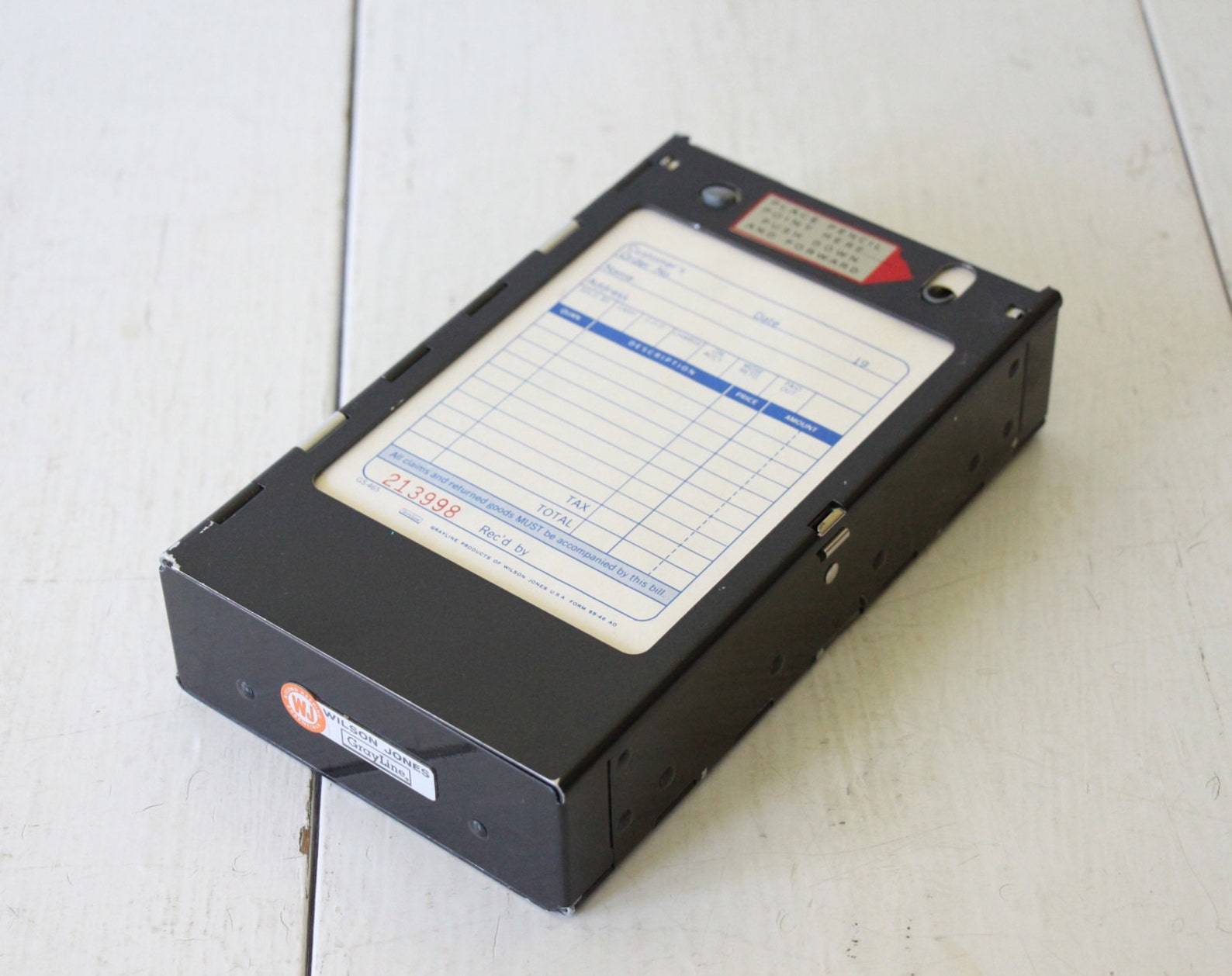 Vintage 1950s industrial receipt box. Metal receipt dispenser | Etsy