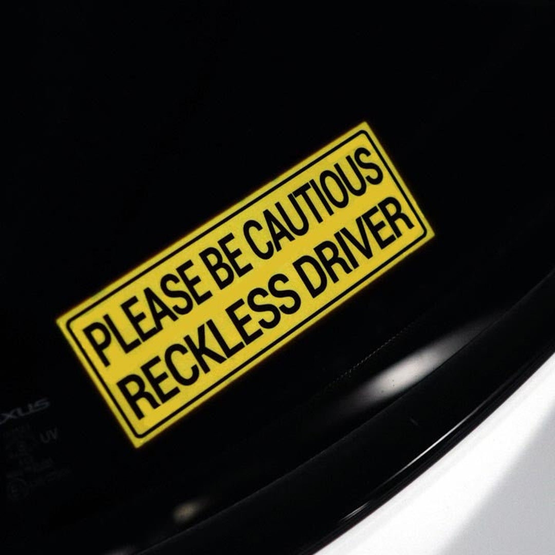 Please Be Cautious Reckless Driver Glow/led Panel - Etsy
