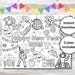 2025 New Year Activity Placemat Coloring Page (digital Download) - Etsy