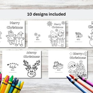 Christmas Card Coloring Page Instant Download Printable PDF Digital ...