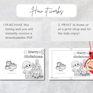 Christmas Card Coloring Page Instant Download Printable PDF Digital ...