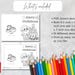 Christmas Card Coloring Page Instant Download Printable PDF Digital ...