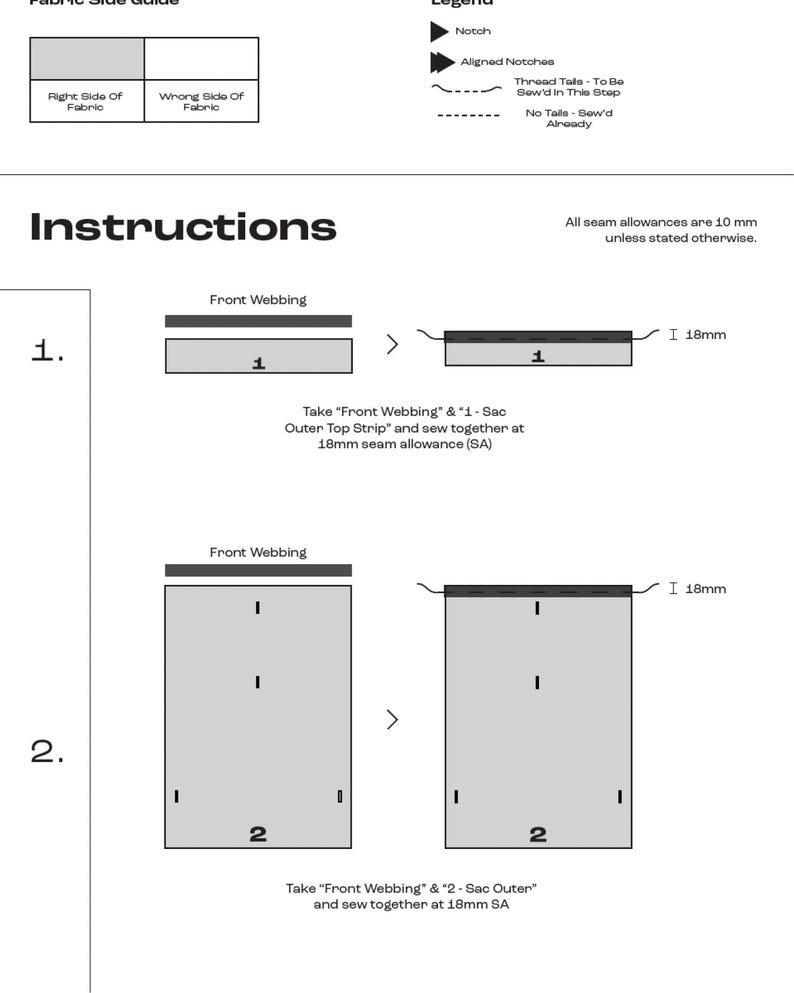 Sacoche Bag PDF Sewing Pattern | Simple Tutorial - Etsy