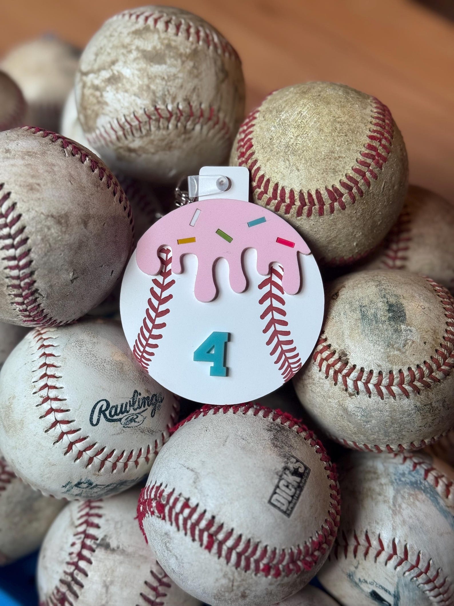 Personalized Baseball Bag Tag, Ice Cream Drip Bag Tag, Bogg Bag Tag ...