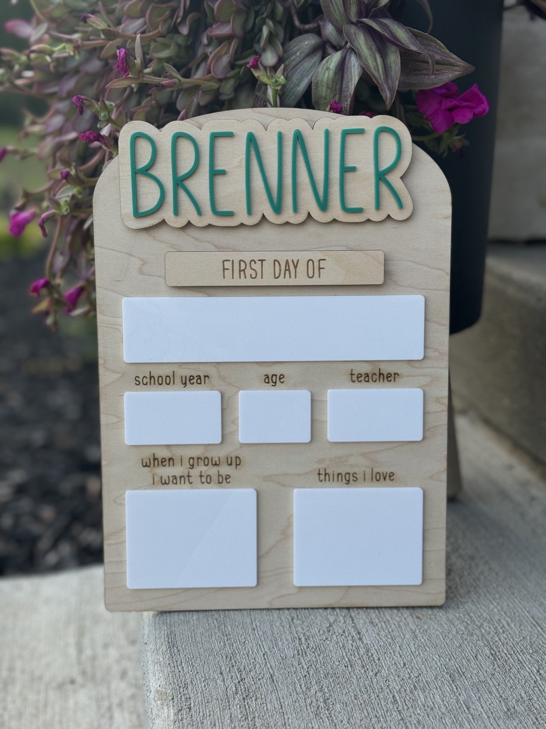 Personalized First Day of School Sign, Back to School Sign, Last Day of ...