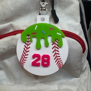 Personalized Baseball Bag Tag, Ice Cream Drip Bag Tag, Bogg Bag Tag ...