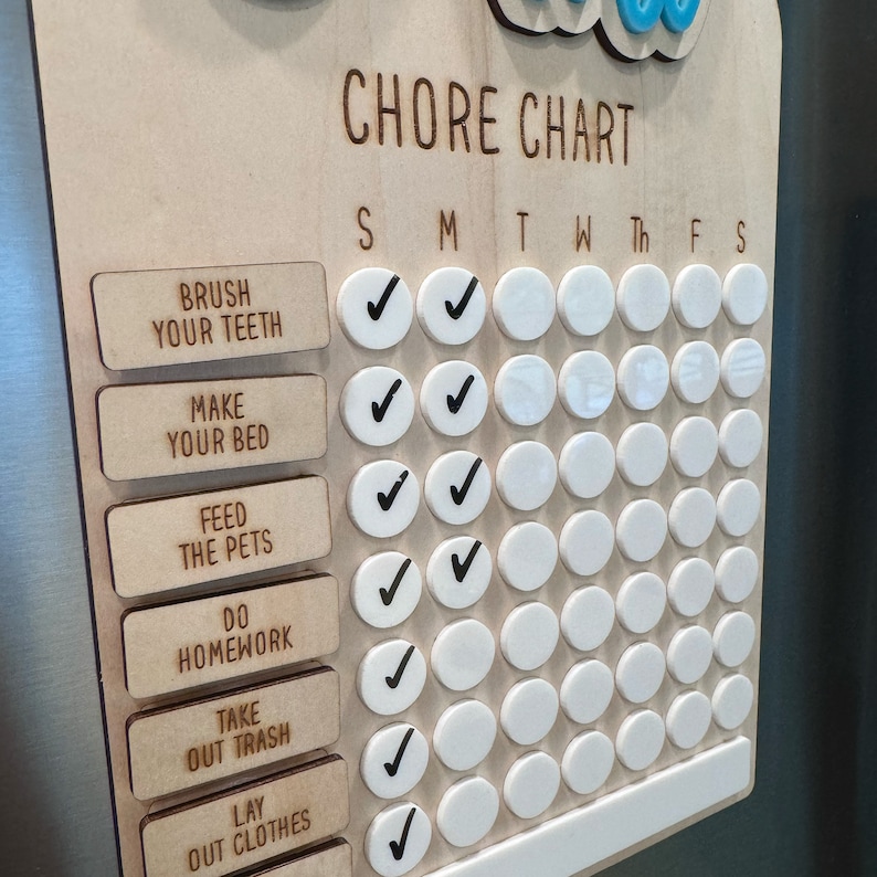 Personalized Chore Chart, Custom Chore Chart, Interchangeable Chore ...