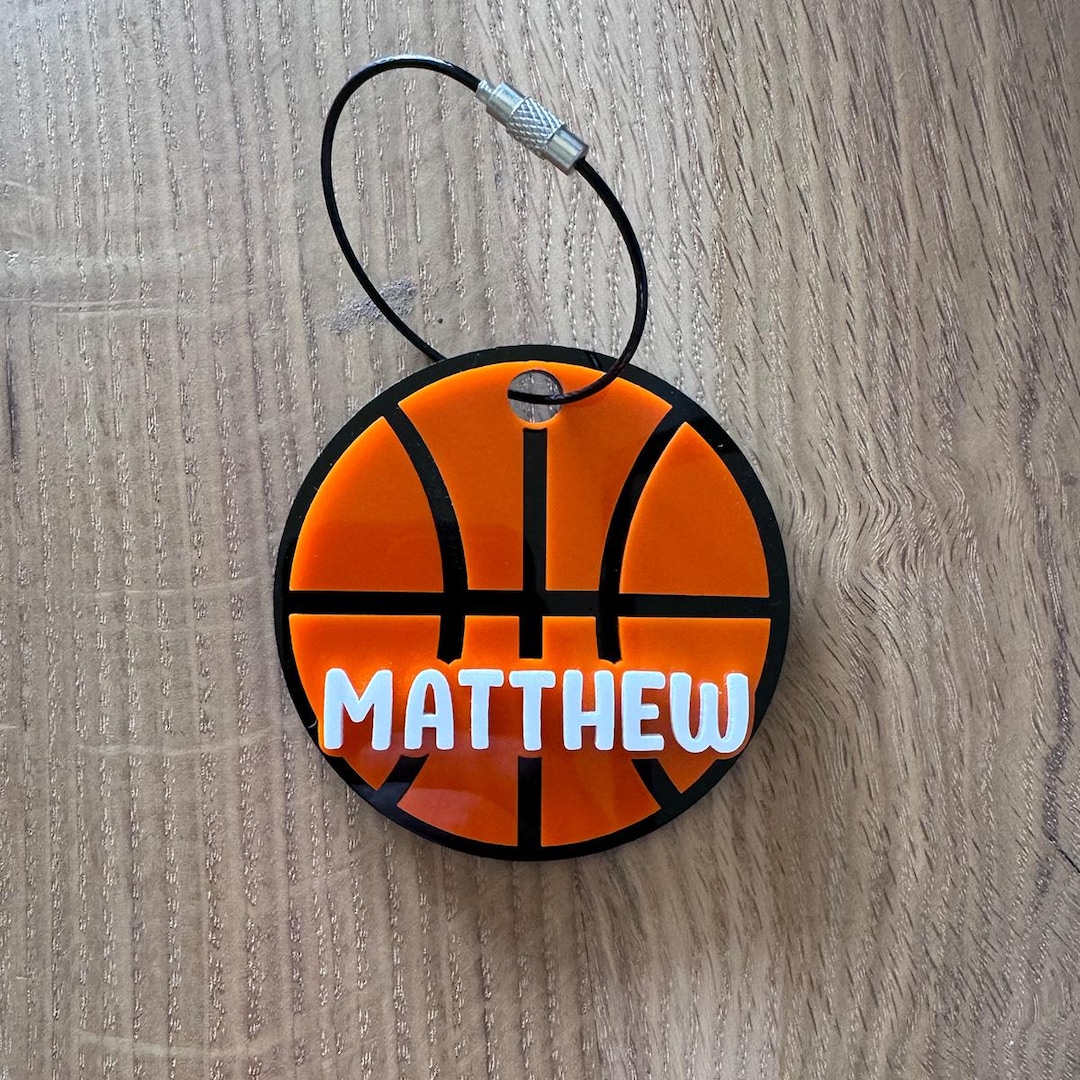 Basketball Bag Tag, Basketball BOGG Bag Tag, Basketball Keychain ...