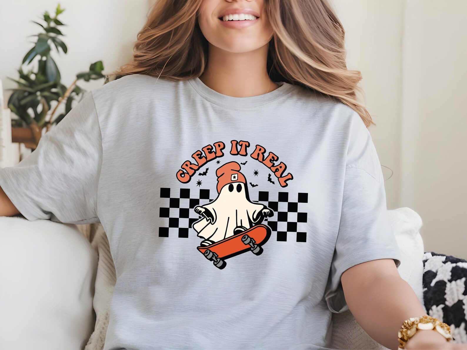 Halloween Ghost Skateboard PNG, Creep It Real Design (digital File) - Etsy