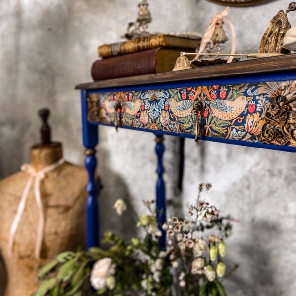 Blue Console Table - Etsy