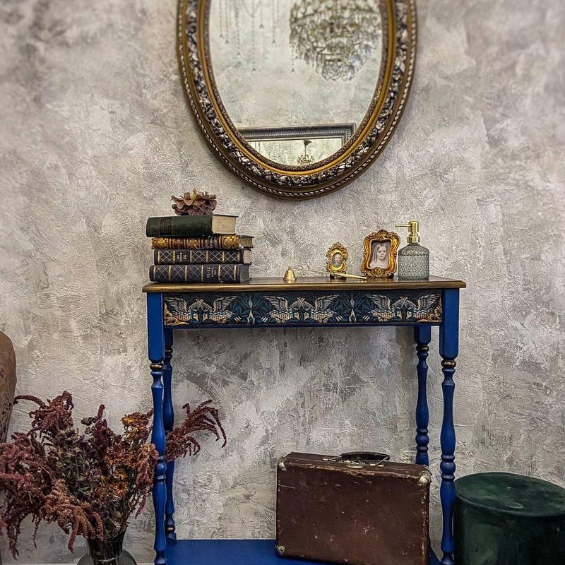 Blue Console Table - Etsy