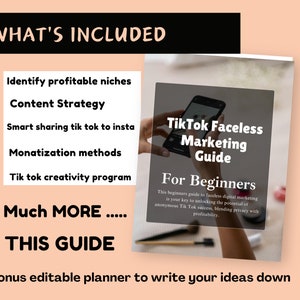 Done for You Digital Template for Tiktok Faceless Marketing Guide for ...