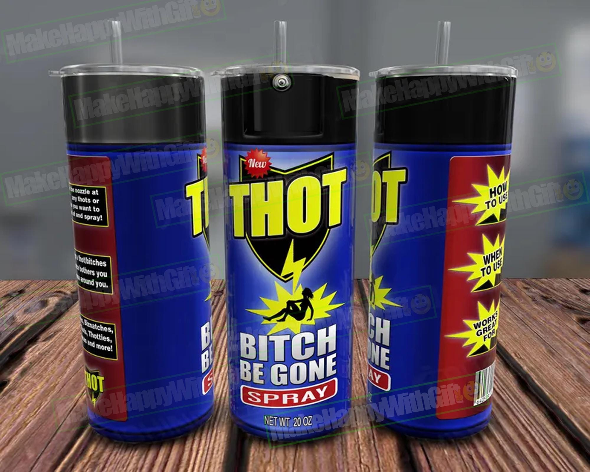 Thot Spray 20oz Tumbler Wrap, Sarcastic Funny PNG (digital Download) - Etsy