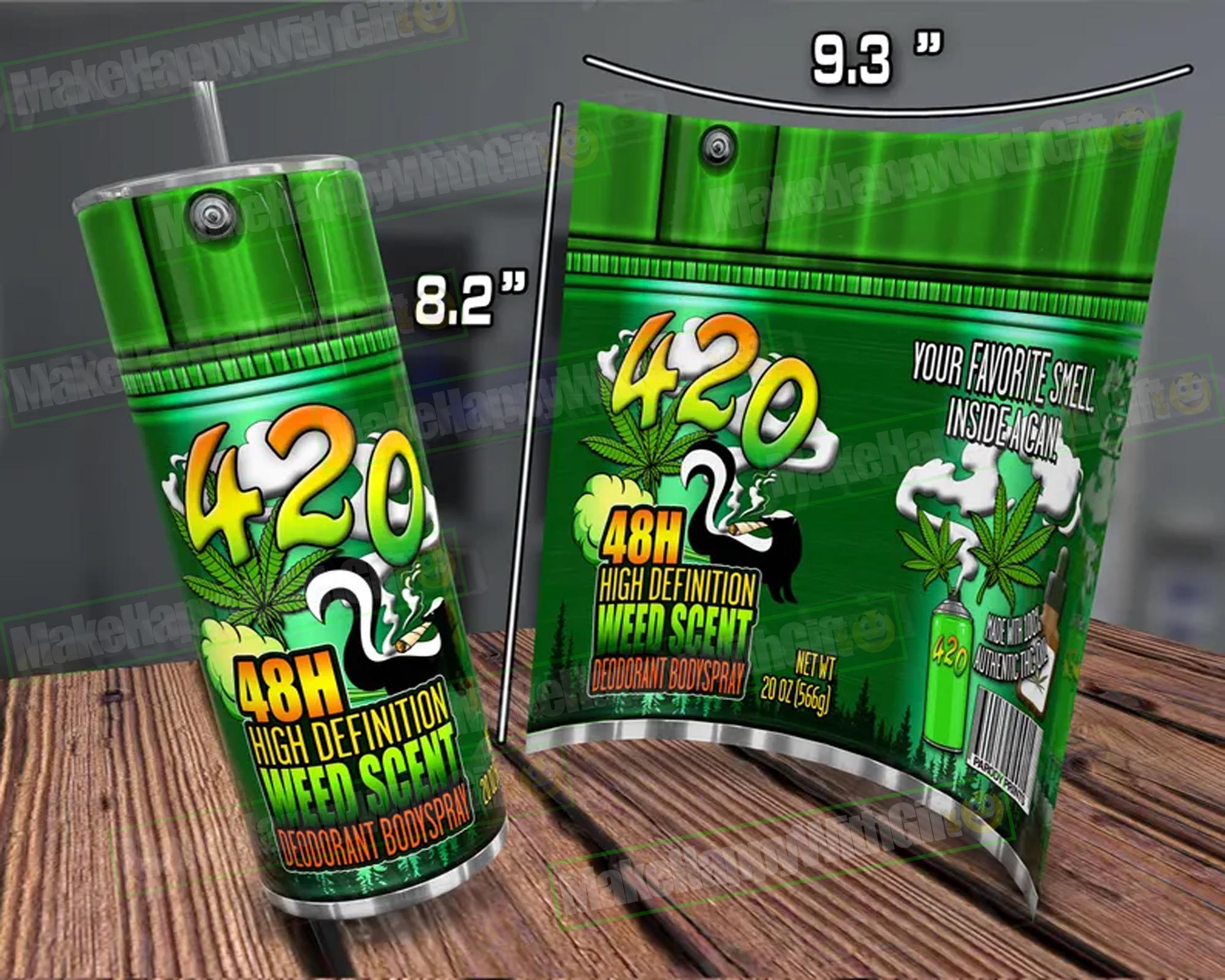 Marijuana Tumbler Wrap, 20oz Funny Weed Tumbler PNG, 420 Stoner Pothead ...