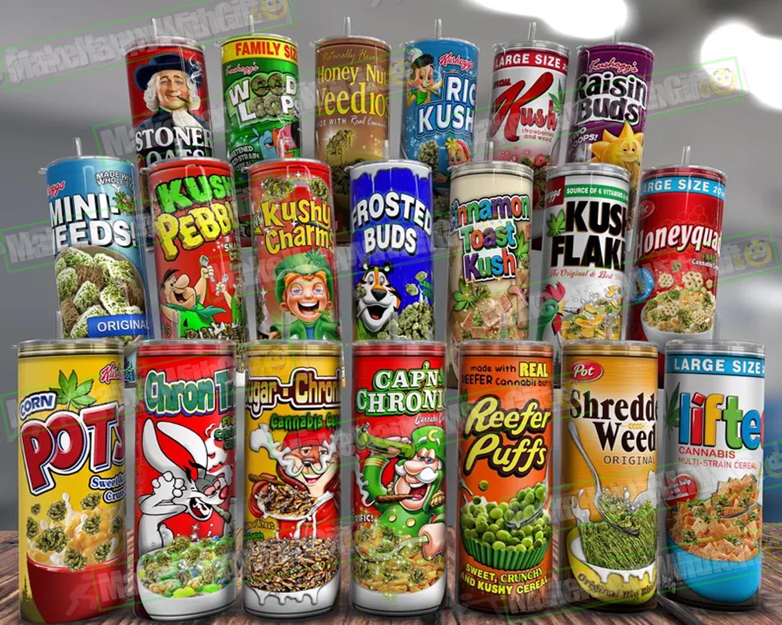 Weed Cereal 420 Tumbler PNG, Best Seller Tumbler Wrap Bundle, Ultimate ...