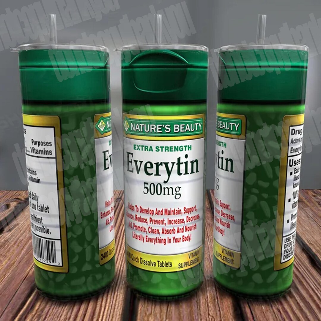 Funny Vitamins Tumbler Wrap, Fake Pills 20oz Tumbler PNG (digital ...