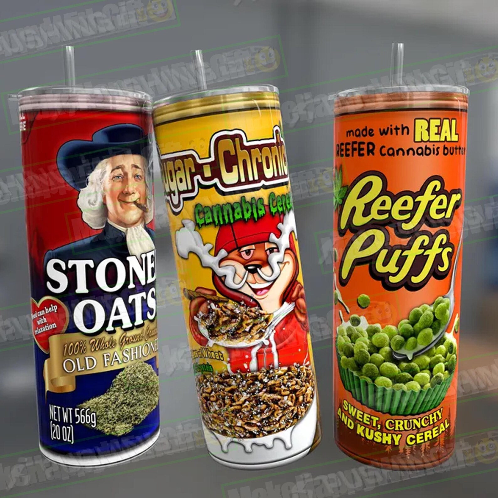 Weed Cereal 20oz Tumbler Wrap Bundle, Funny 420 Tumbler PNG, Marijuana ...