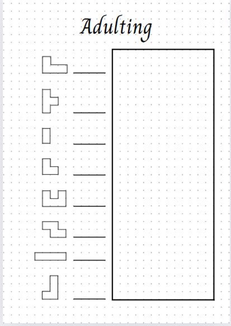 Adulting Tracker Printable Bullet Journal - Etsy