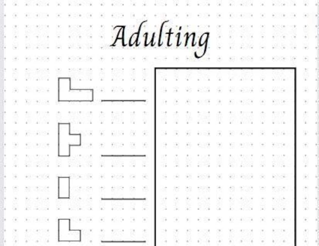 Adulting Tracker Printable Bullet Journal - Etsy