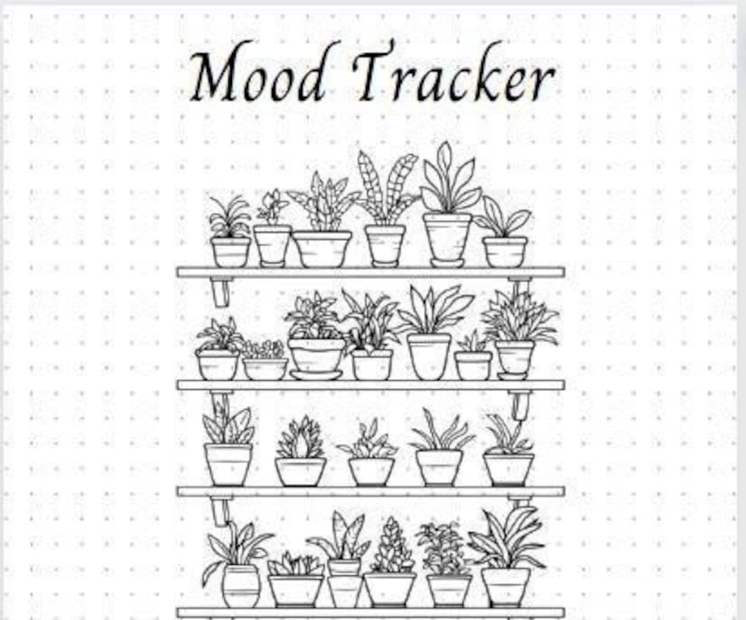 Plant Mood Tracker Printable Bullet Journal - Etsy Australia