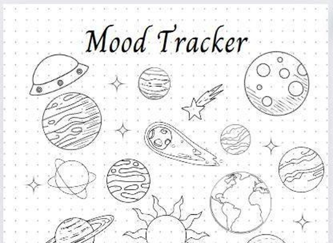 Planets Mood Tracker Printable Bullet Journal - Etsy Australia