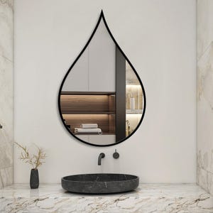 Decorative Teardrop Wall Mirror – Elegant & Modern Design Various Color ...