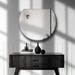 Frameless Half Round Circular Wall Mirror, Unframed Semicircle Cut ...
